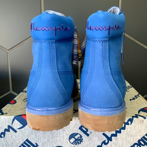 Timberland | Shoes | Timberland X Champion Bright Blue 6 Inch Boots ...